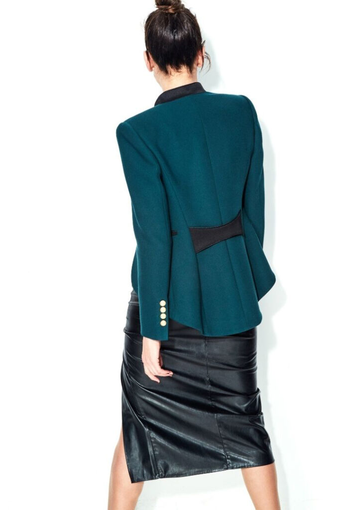 Renata Black Green Military Blazer | The Extreme Collection USA