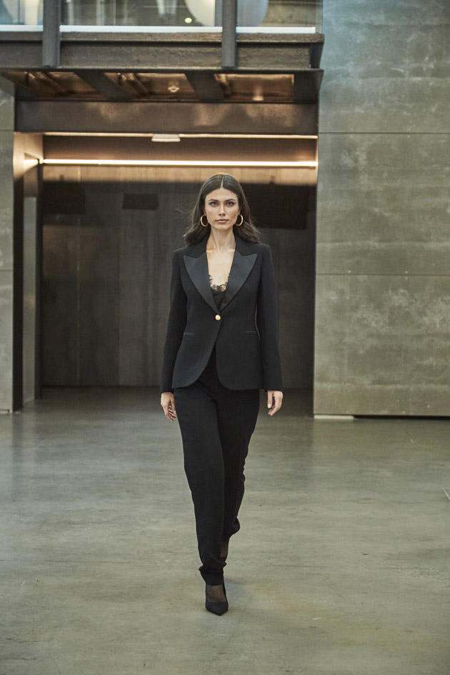 Carlotta Satin Lapel Blazer | The Extreme Collection USA