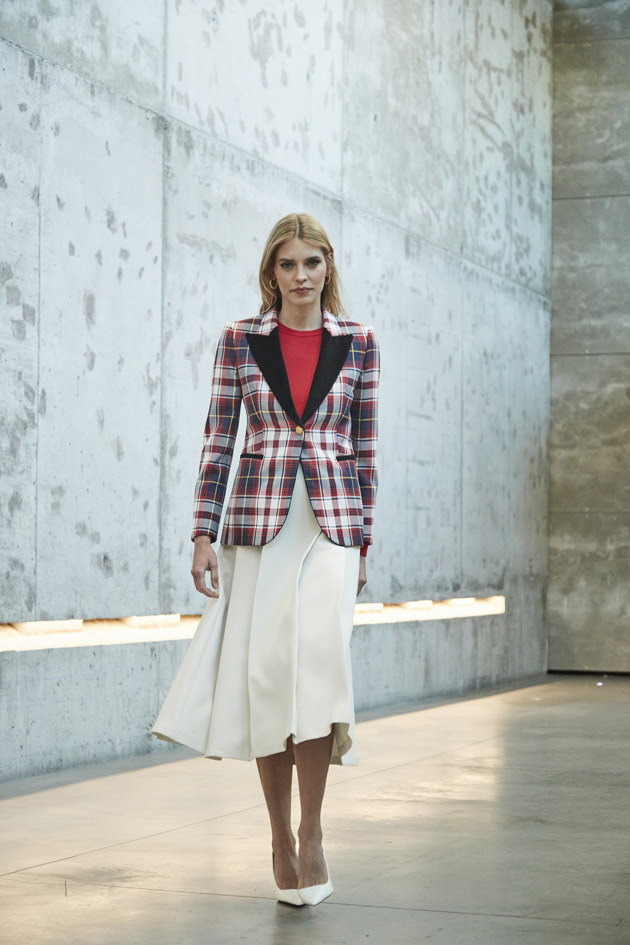 Anabel Checked Tuxedo Blazer | The Extreme Collection USA