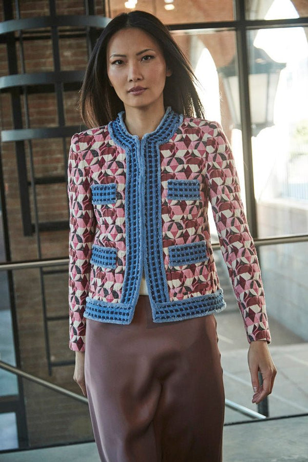 Harlequin Geometric Knit Jacket | The Extreme Collection USA